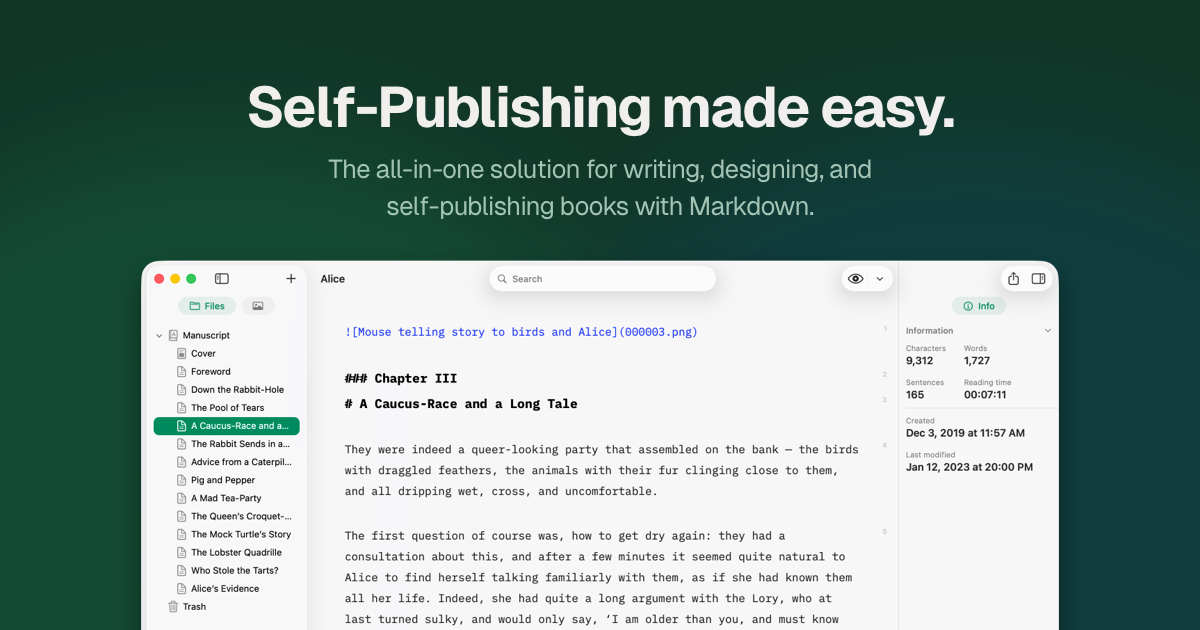 Pinery - Self-Publishing App